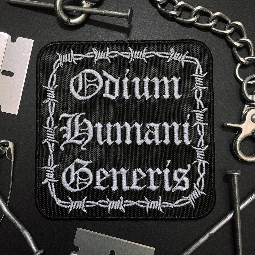 Odium Humani Generis Patch - Barbed Wire, Goth, Punk, Antisocial ...