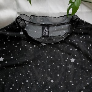 Mesh Constellation Top See Through Stars Black Magic Goth Witch - Etsy