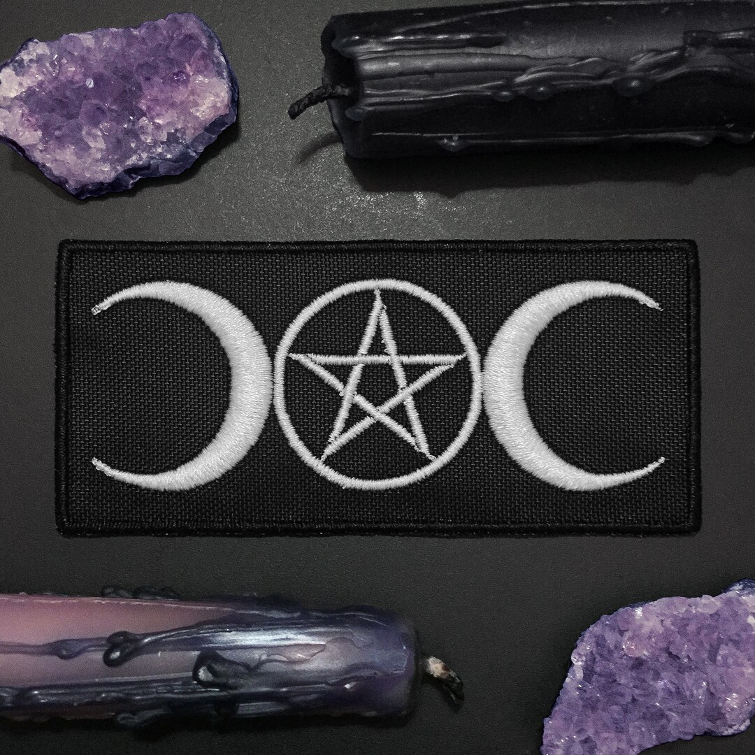Triple Goddess Patch - Triple Moon Symbol - Hecate or Hekate - Maiden ...