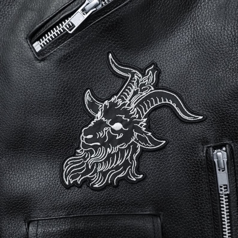 Baphomet Patch Goat, Satan, Lucifer, Leviathan, Black, Metal, Witch, Devil, Goth, Occult, Wicca ...