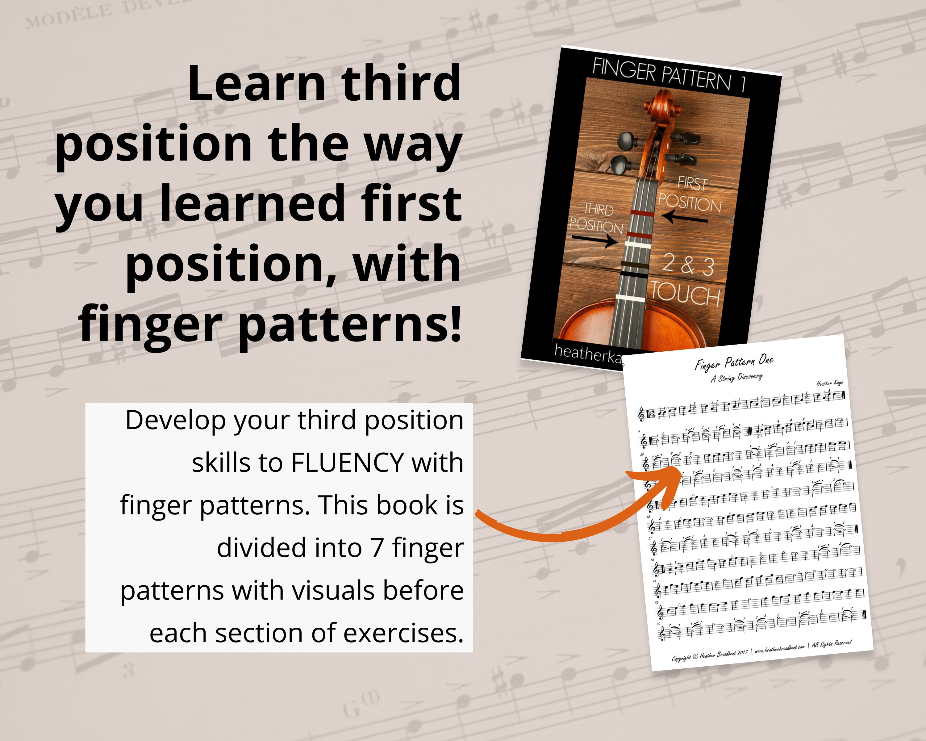 Violin Sheet Music: Master Third Position With Finger Patterns - Etsy