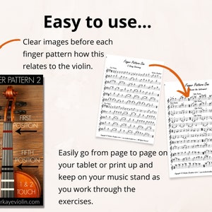Violin Sheet Music: Master Fifth Position With Finger Patterns - Etsy