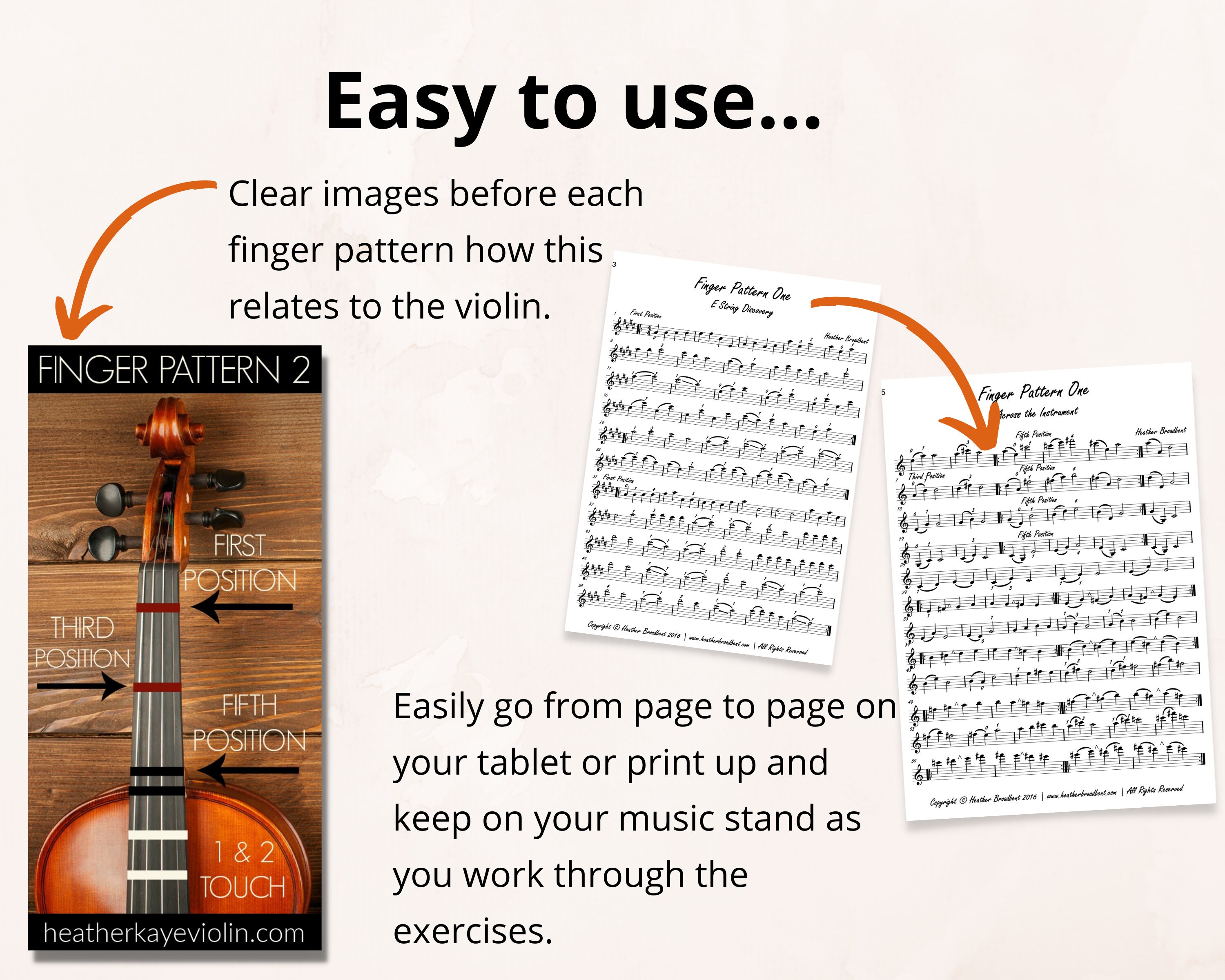 Violin Sheet Music: Master Fifth Position With Finger Patterns - Etsy