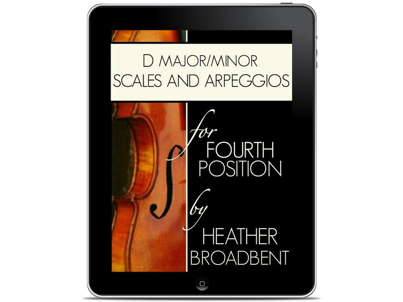 D MAJOR MINOR Scale Exercises and Arpeggios in Fourth Position - Etsy