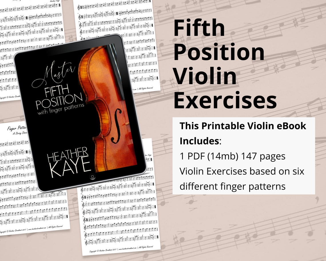 Violin Sheet Music: Master Fifth Position With Finger Patterns - Etsy