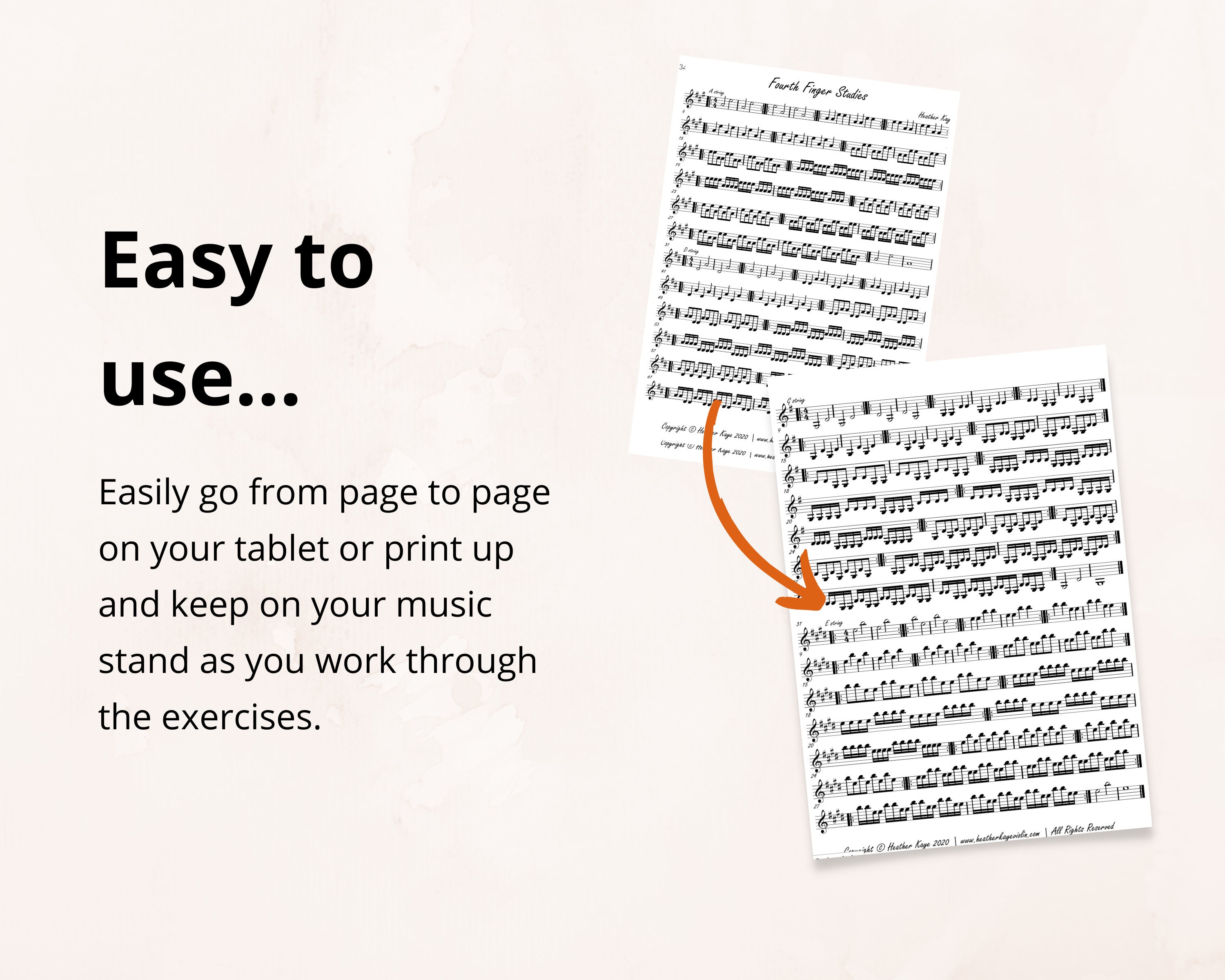 Violin Sheet Music: Fourth Finger Exercises for Violinists, Fourth ...