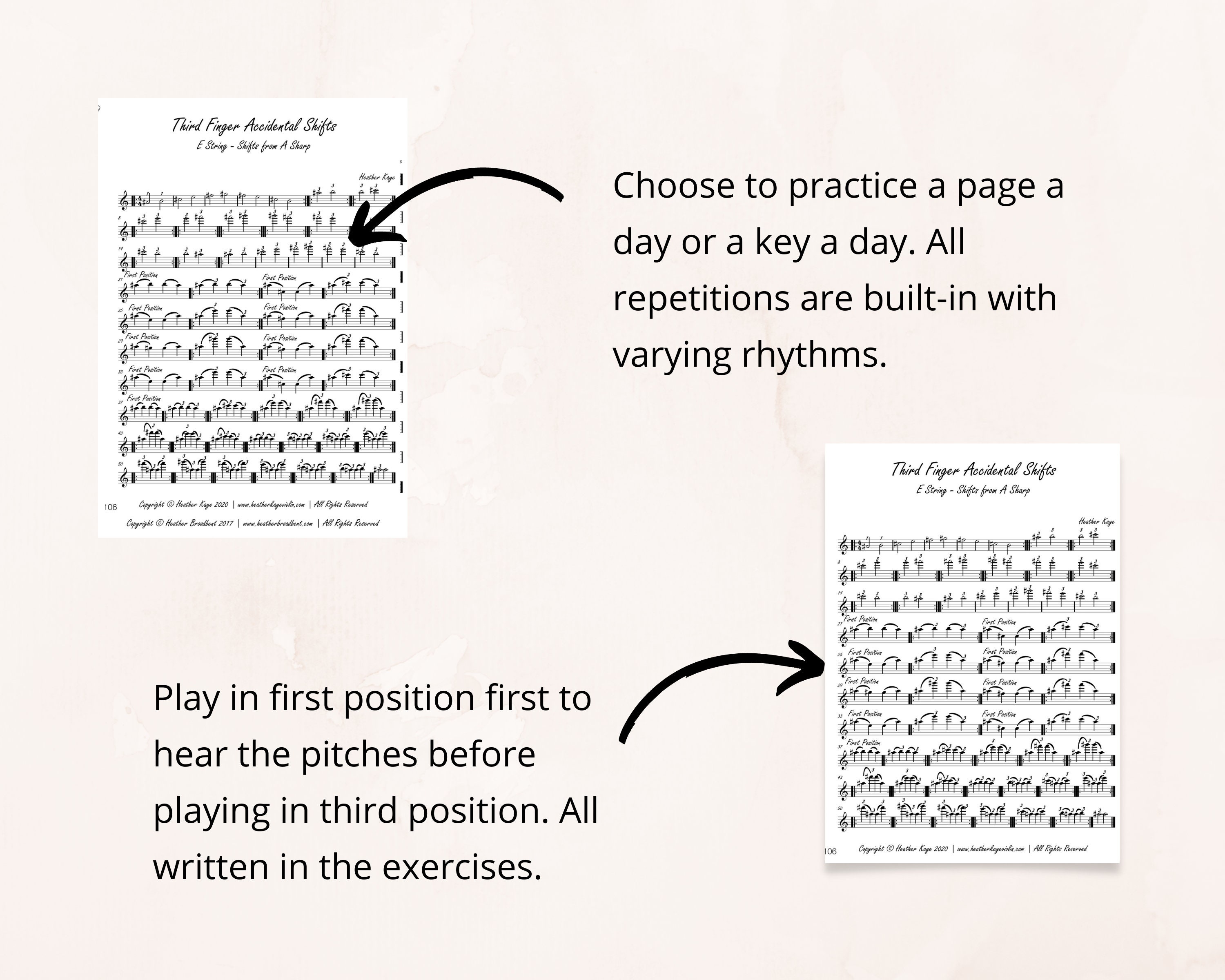 Violin Sheet Music - Seamless Shifting, Shifting Exercises for the ...