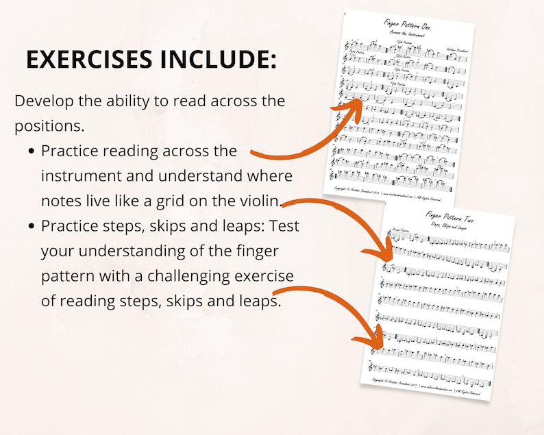 Violin Sheet Music: Master Fifth Position With Finger Patterns - Etsy