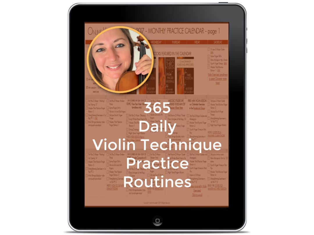 12 Month Violin Technique Practice Calendar - Etsy