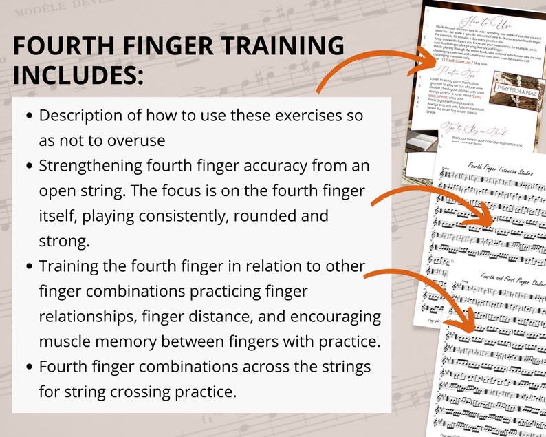 Violin Sheet Music: Fourth Finger Exercises for Violinists, Fourth ...
