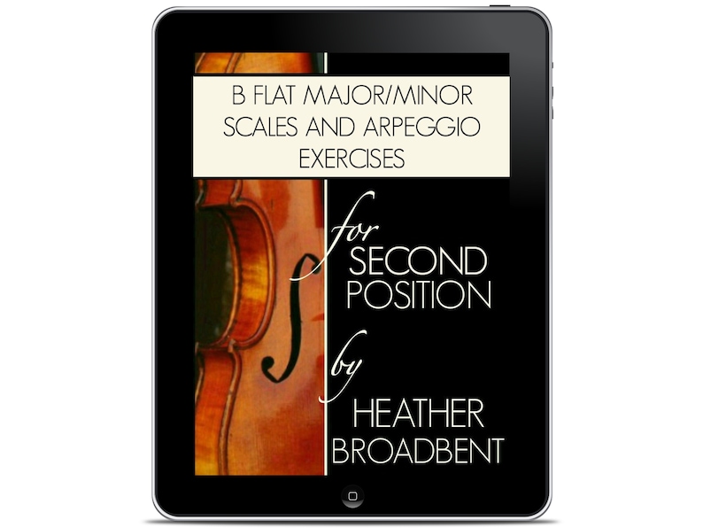 B Flat Major Minor Scales and Arpeggio Exercises in Second Position - Etsy