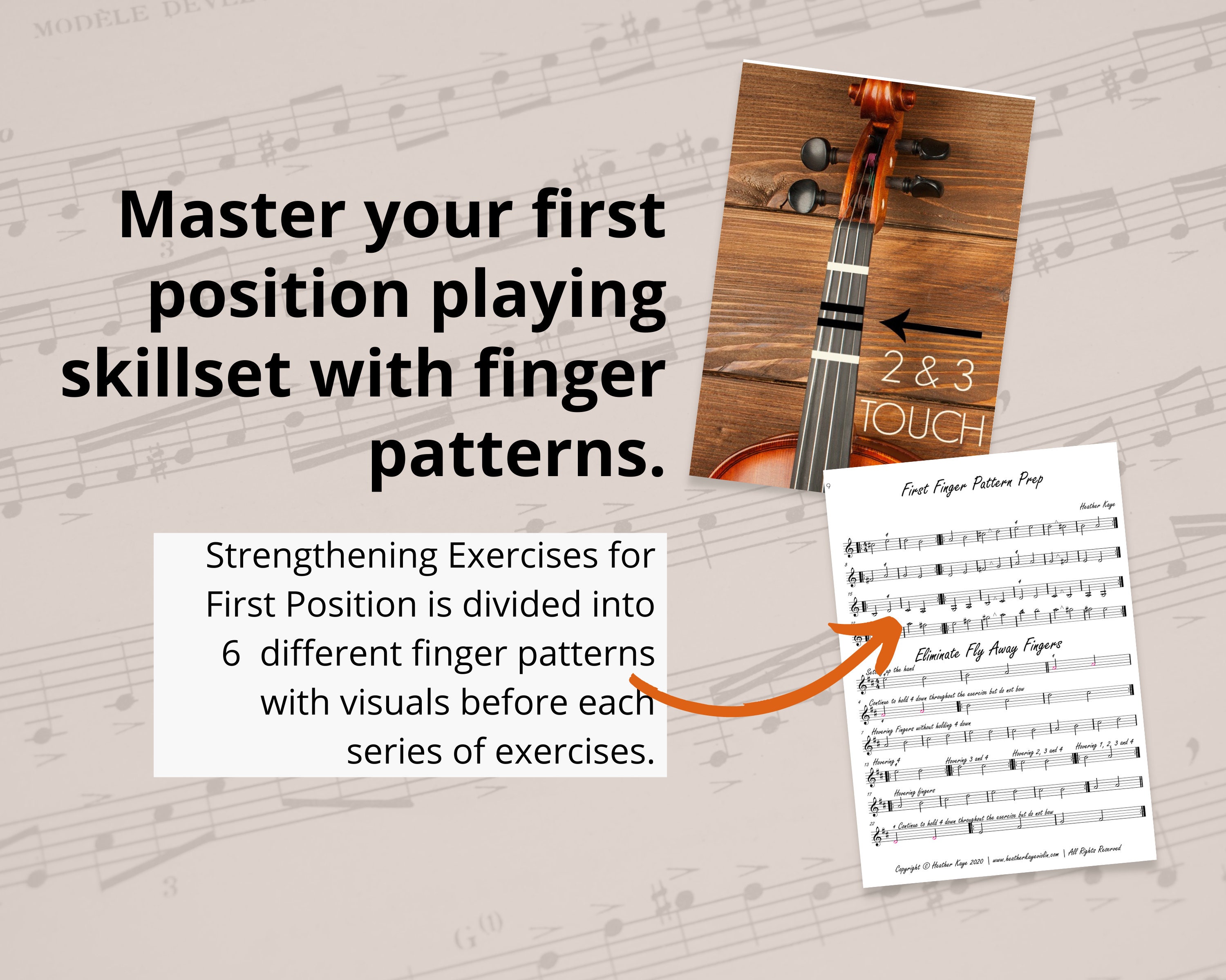 Violin Sheet Music Exercises | Strengthening Exercises for First ...