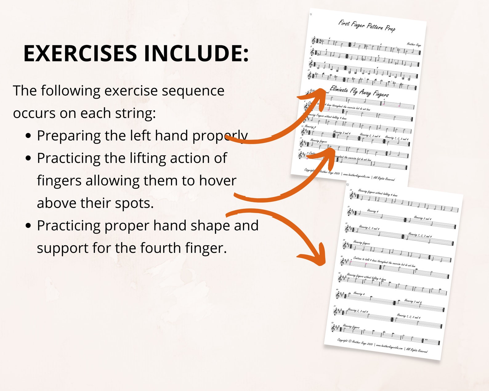Violin Sheet Music Exercises | Strengthening Exercises for First ...