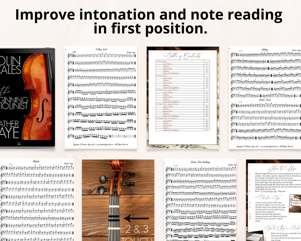 Violin Scales for the Beginning Violinist - Etsy