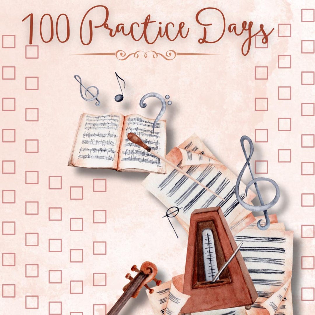 Complete Violin Practice Tracker Bundle – 30, 60, 90, 50, 100 Days ...