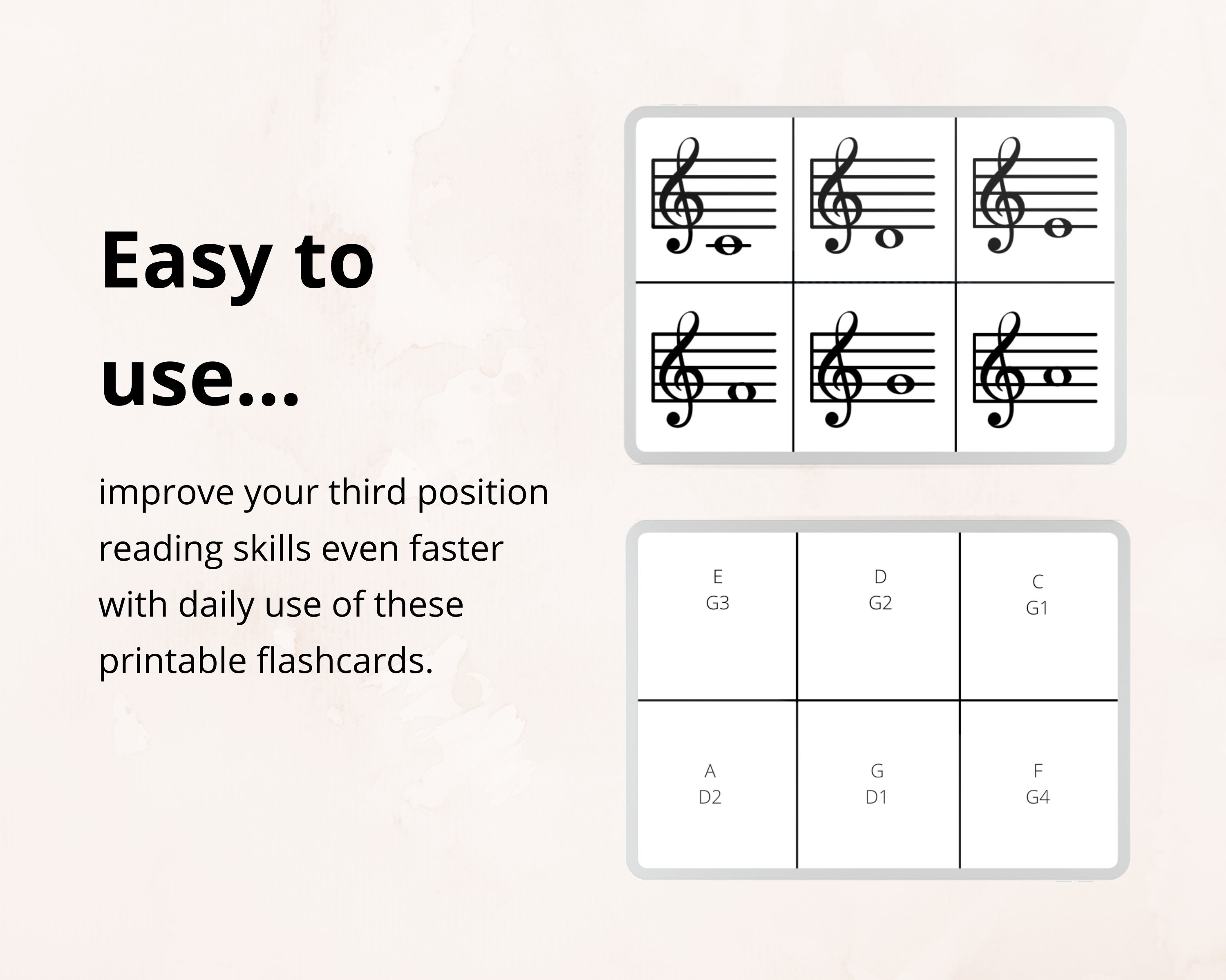 Violin Third Position Flashcards - Etsy