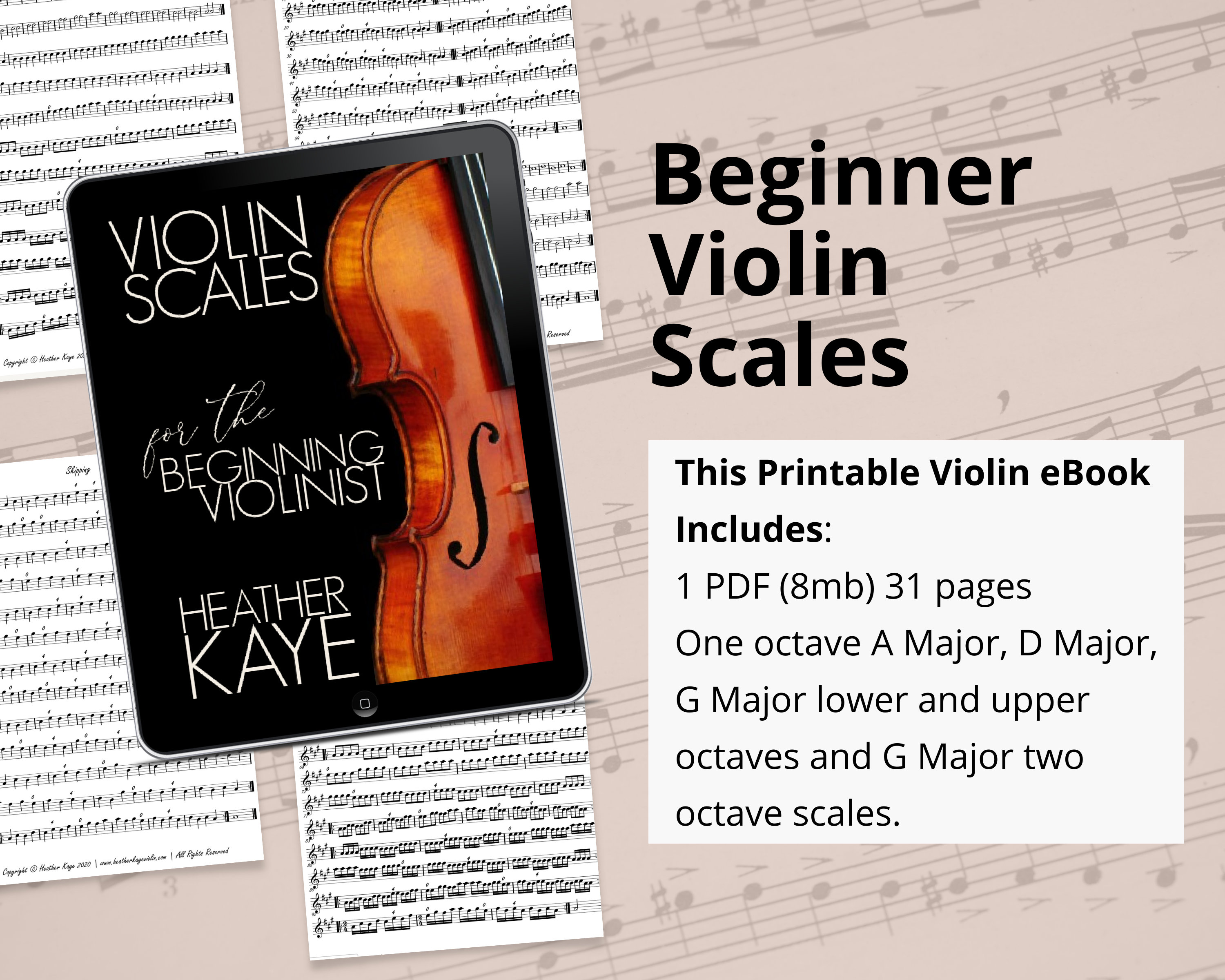 Violin Scales for the Beginning Violinist - Etsy
