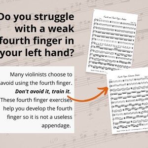 Violin Sheet Music: Fourth Finger Exercises for Violinists, Fourth ...
