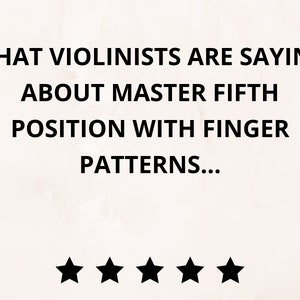 Violin Sheet Music: Master Fifth Position With Finger Patterns - Etsy