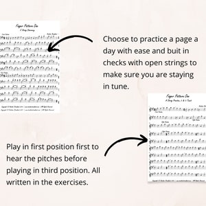 Violin Sheet Music: Master Fifth Position With Finger Patterns - Etsy