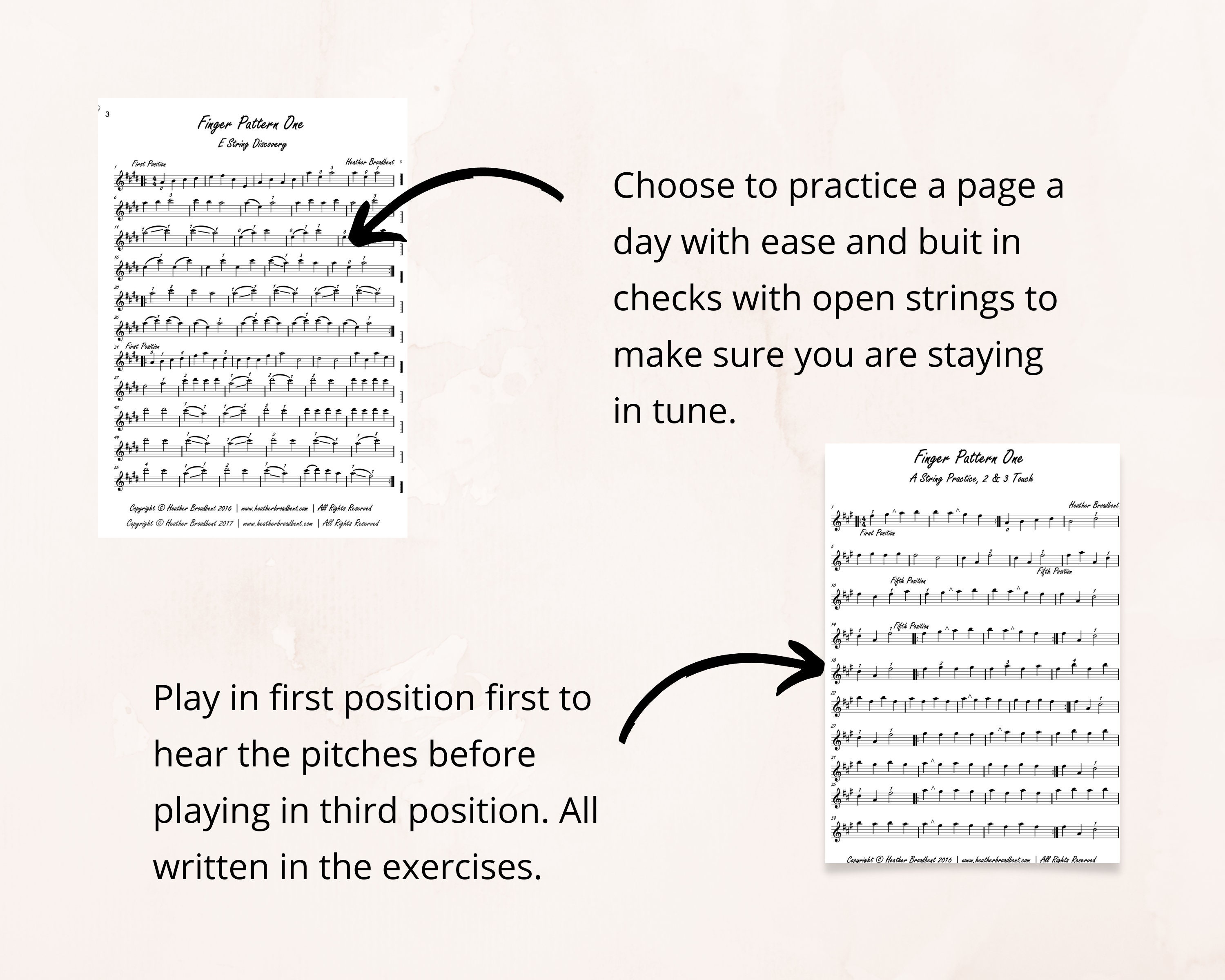 Violin Sheet Music: Master Fifth Position With Finger Patterns - Etsy