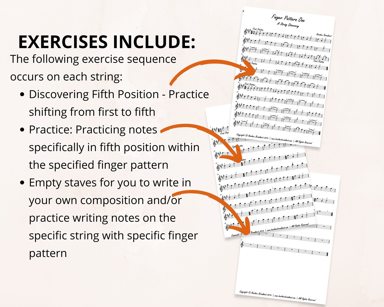 Violin Sheet Music: Master Fifth Position With Finger Patterns - Etsy