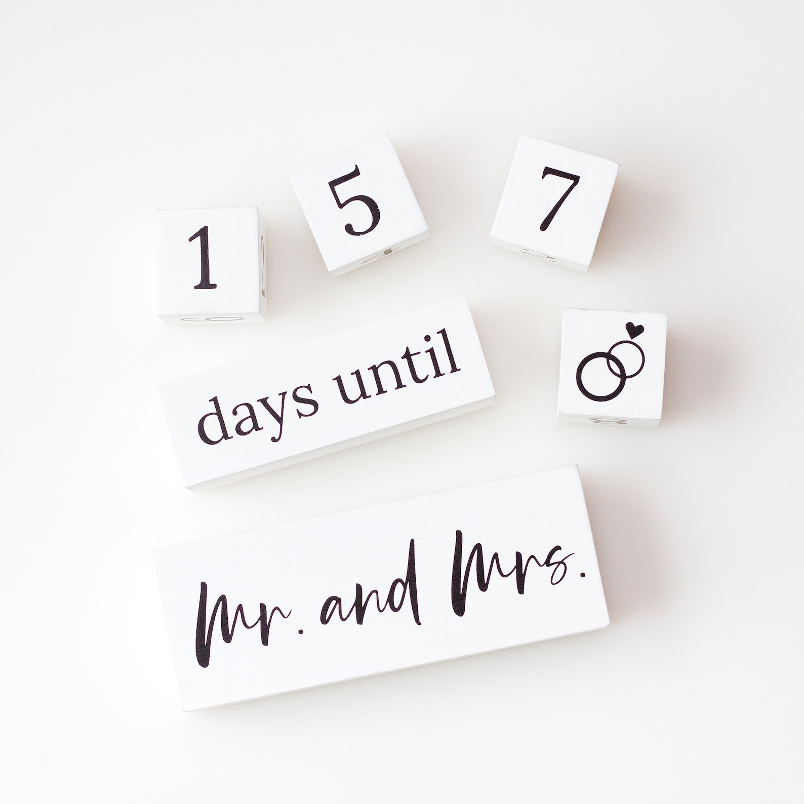 365 Countdown Blocks Wedding Day Countdown Calendar Bride to - Etsy