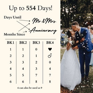 Wooden 365 Countdown Calendar, Countdown Till Wedding Day, Countdown ...
