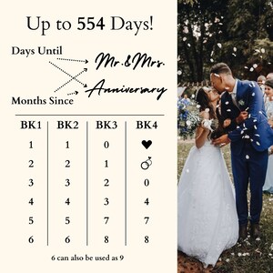 365 Countdown Blocks, Wedding Day Countdown Calendar, Bride to Be Gifts ...