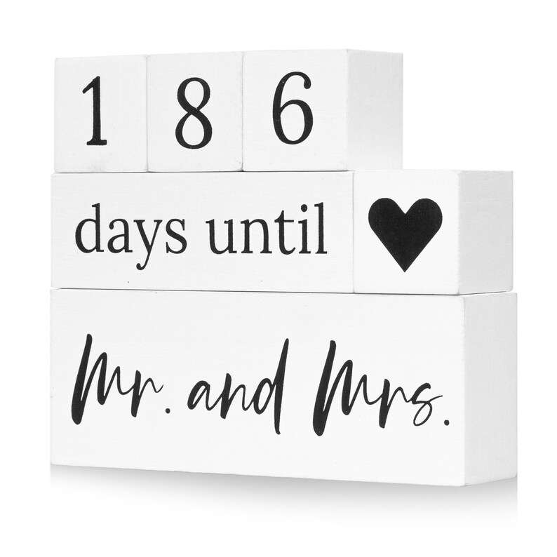 365 Countdown Blocks Wedding Day Countdown Calendar Bride to - Etsy