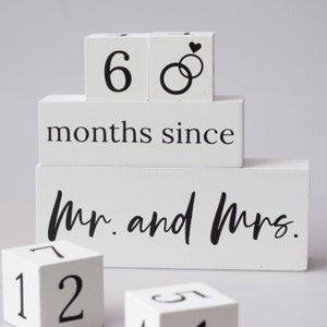 Wedding Day Countdown Wooden Blocks for Engagement, 365 Countdown ...