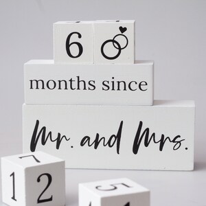 365 Countdown Blocks, Wedding Day Countdown Calendar, Bride to Be Gifts ...