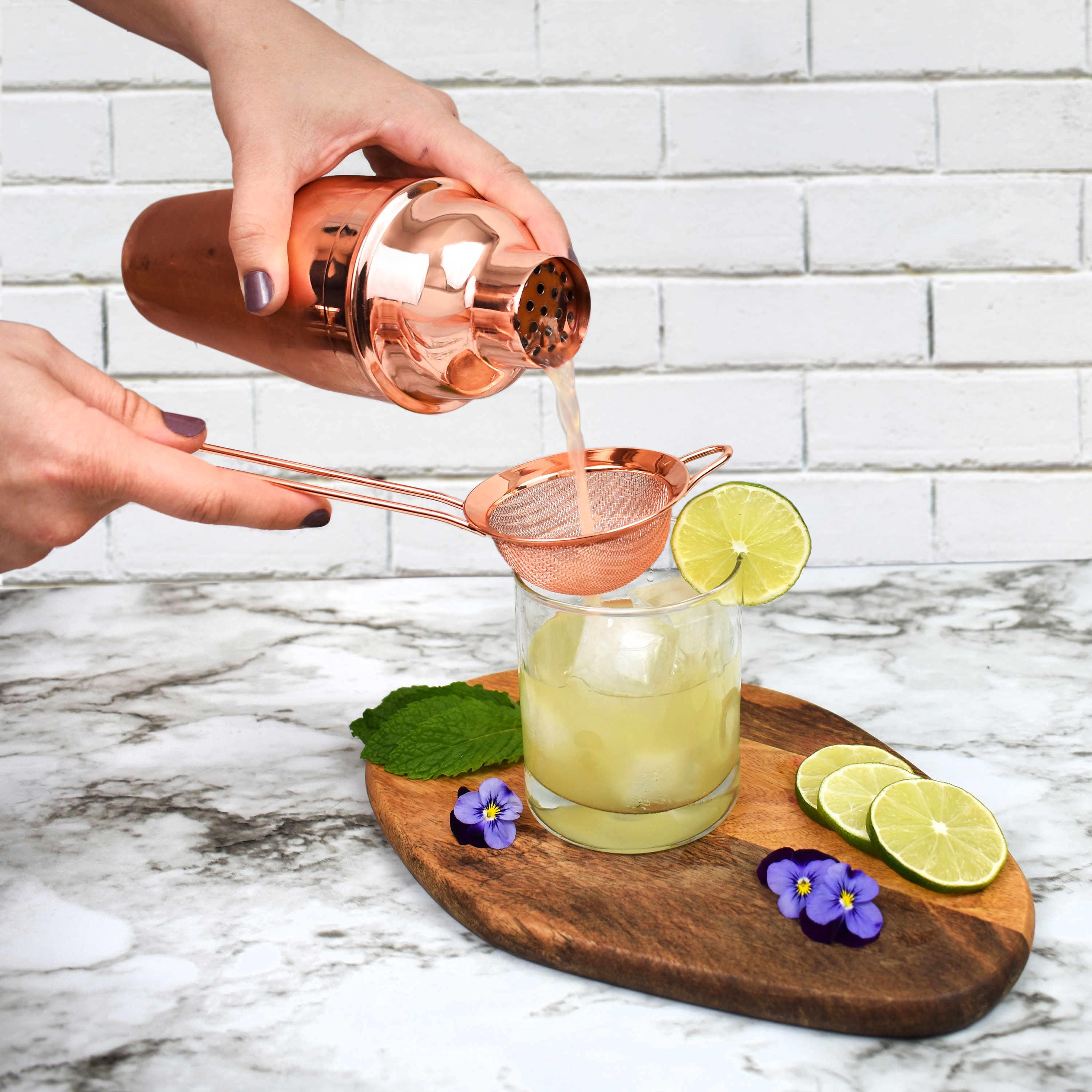 Copper Barware Kit Bartender Kit 11 Piece Parisian Cocktail - Etsy