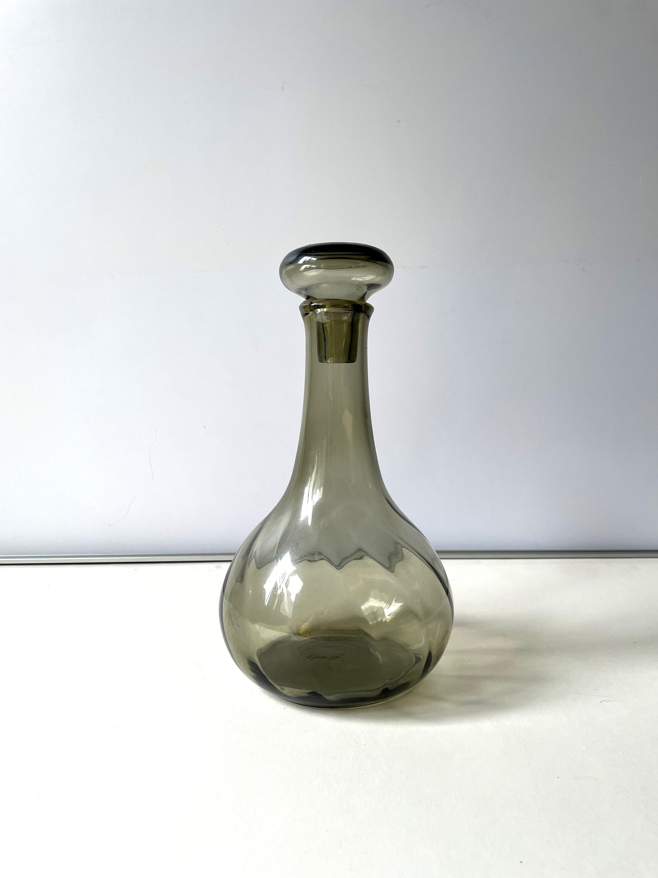 Vintage Art Deco 1930s 1940s Colored Glass Decanter, Smoked Glass - Etsy