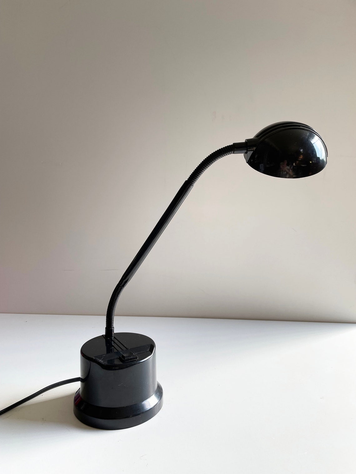 Vintage Flexible Black Plastic Halogen Desk Lamp, Table Lamp ...