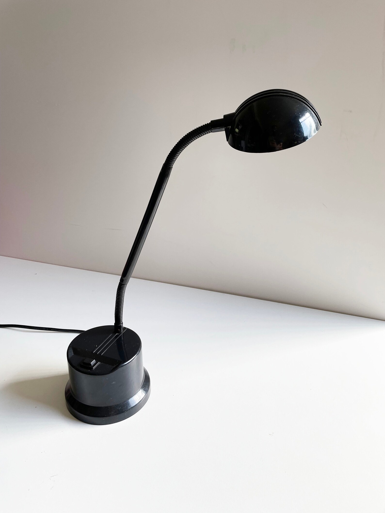 Vintage Flexible Black Plastic Halogen Desk Lamp, Table Lamp ...