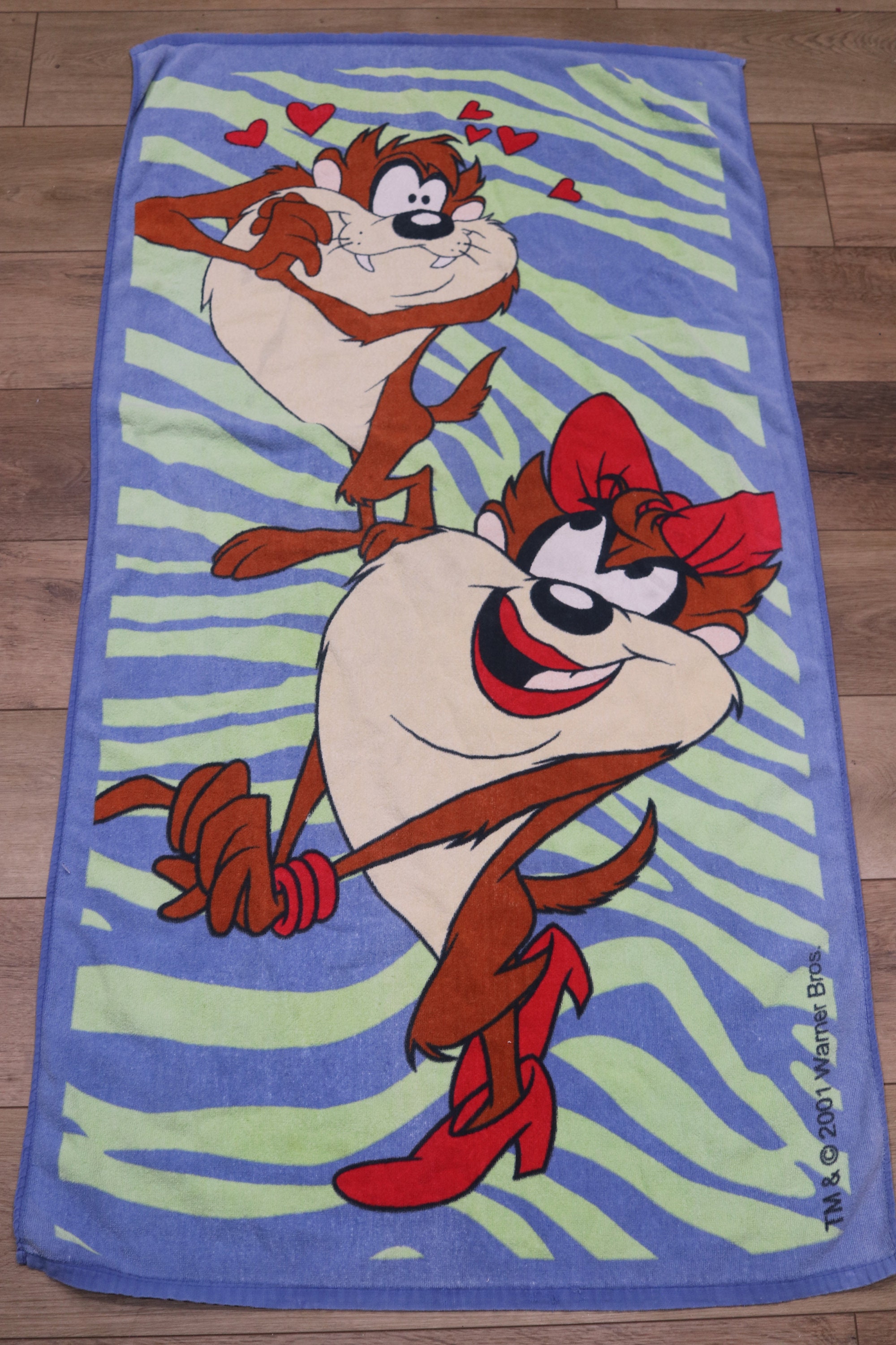 Vintage Taz & Tasmine Looney Tunes Beach Towel 2001 - Etsy Canada