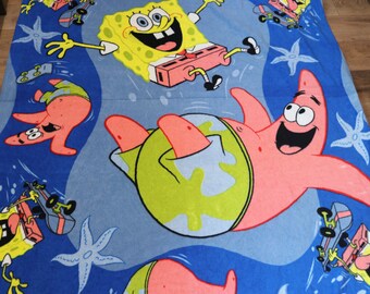 Spongebob Throw Blanket - Etsy