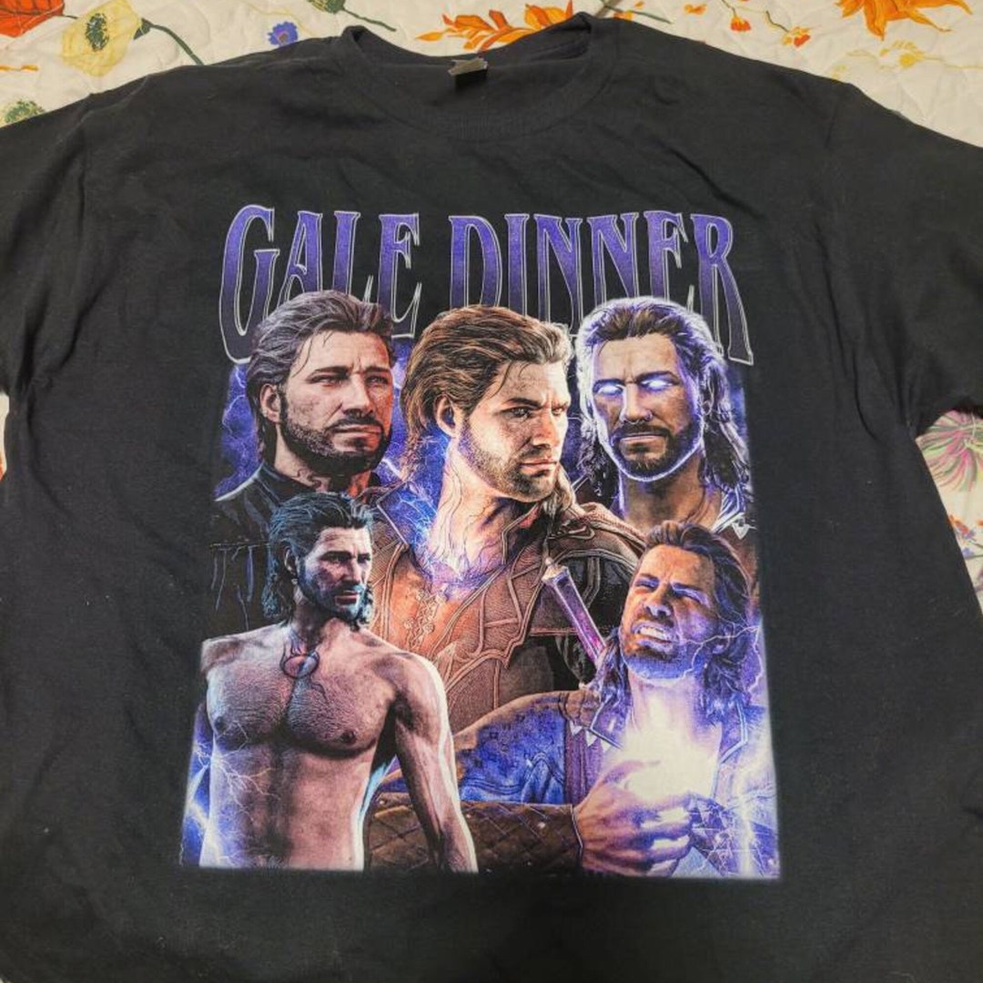 Baldurs Gate 3 Gale T-shirt, Gale Dinner Meme, Vintage Retro Purple BG3 ...