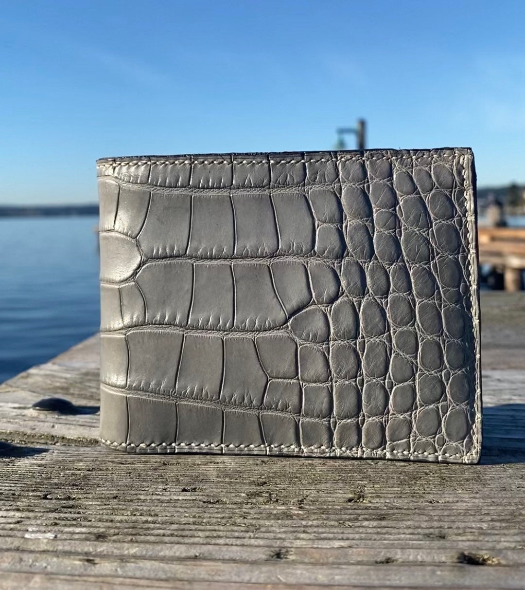 Alligator Wallet, Leather Wallet, Mens Gifts, Wallets for Him, Billfold ...