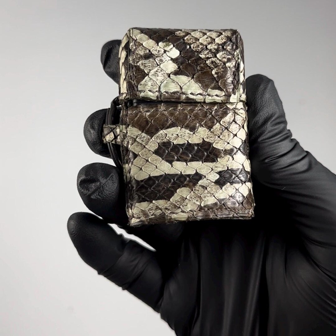 Everglades Python Case, Lighter Case, Zippo Lighter Case, Leather Lighter, Python Keychain ...