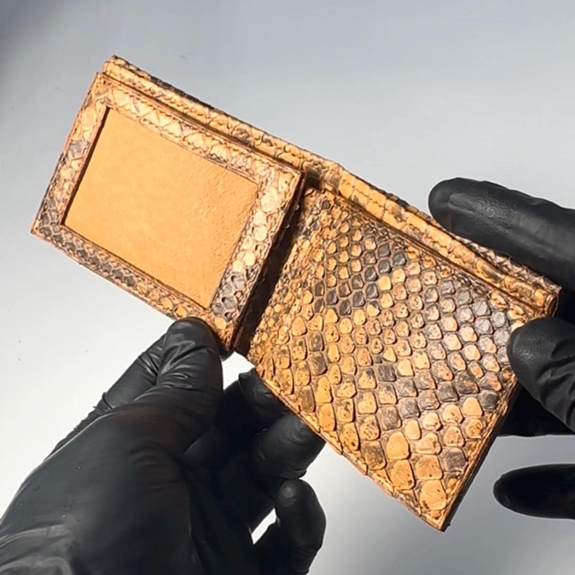 Burnt Orange Burmese Python Mens Id Wallet - Etsy