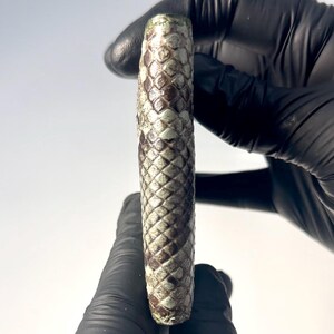 Sage Green Burmese Python Bifold Wallet, Luxury Handmade Snakeskin ...
