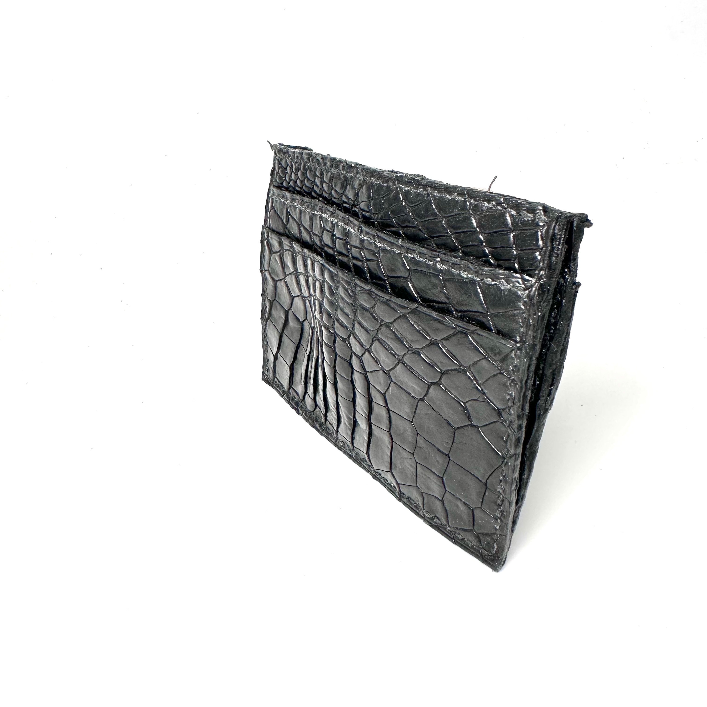 Alligator Card Holder, Black Alligator Cardcase, Card Holder Mens, Card ...
