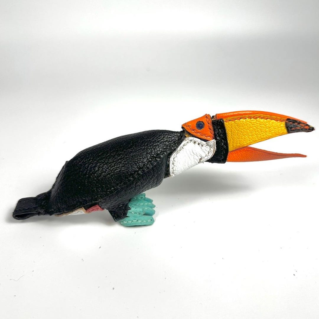 Toucan Key Charm, Mini Toucan Plush, Leather Keyfob - Etsy