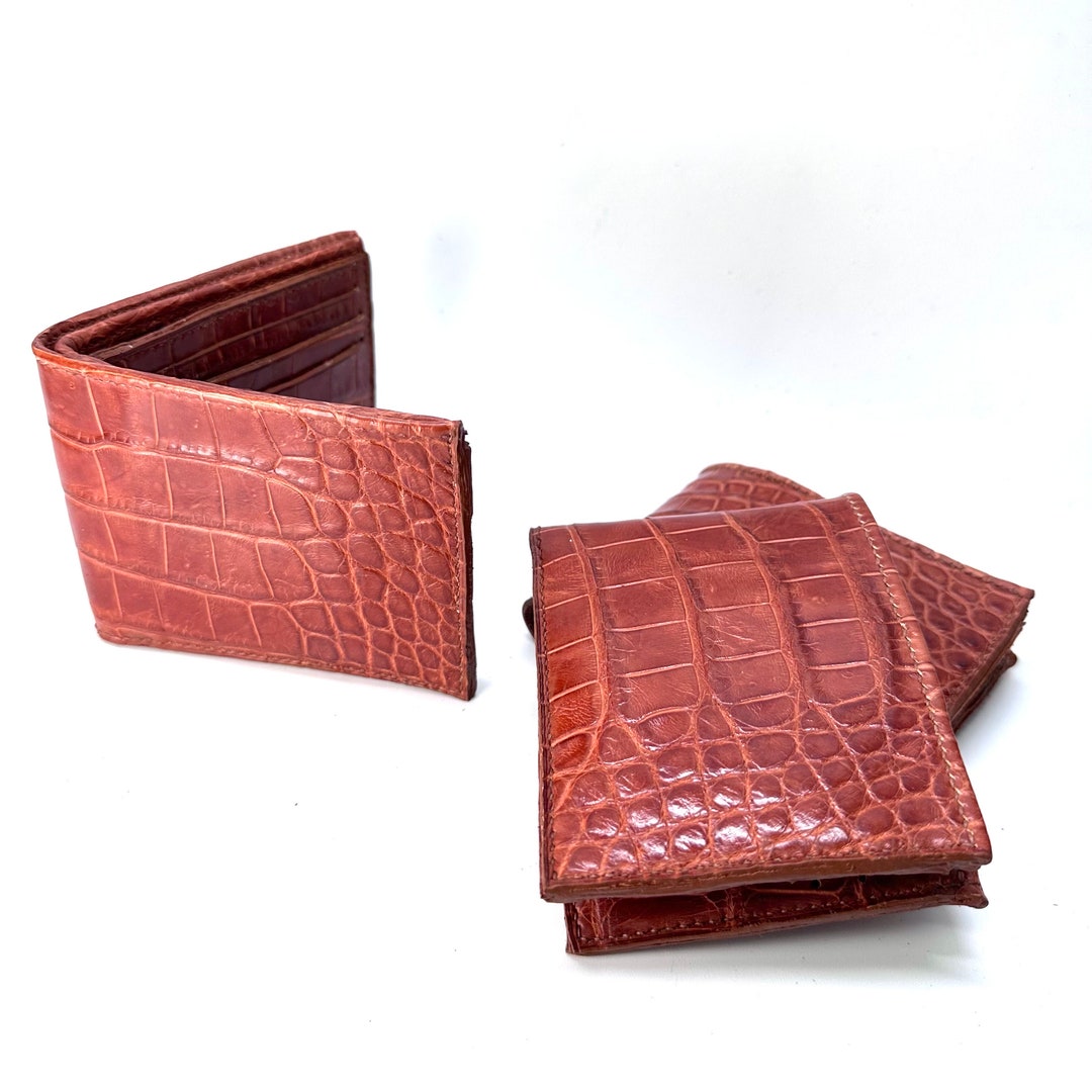 Alligator Billfold, Brown Alligator Wallet, Alligator Skin ...