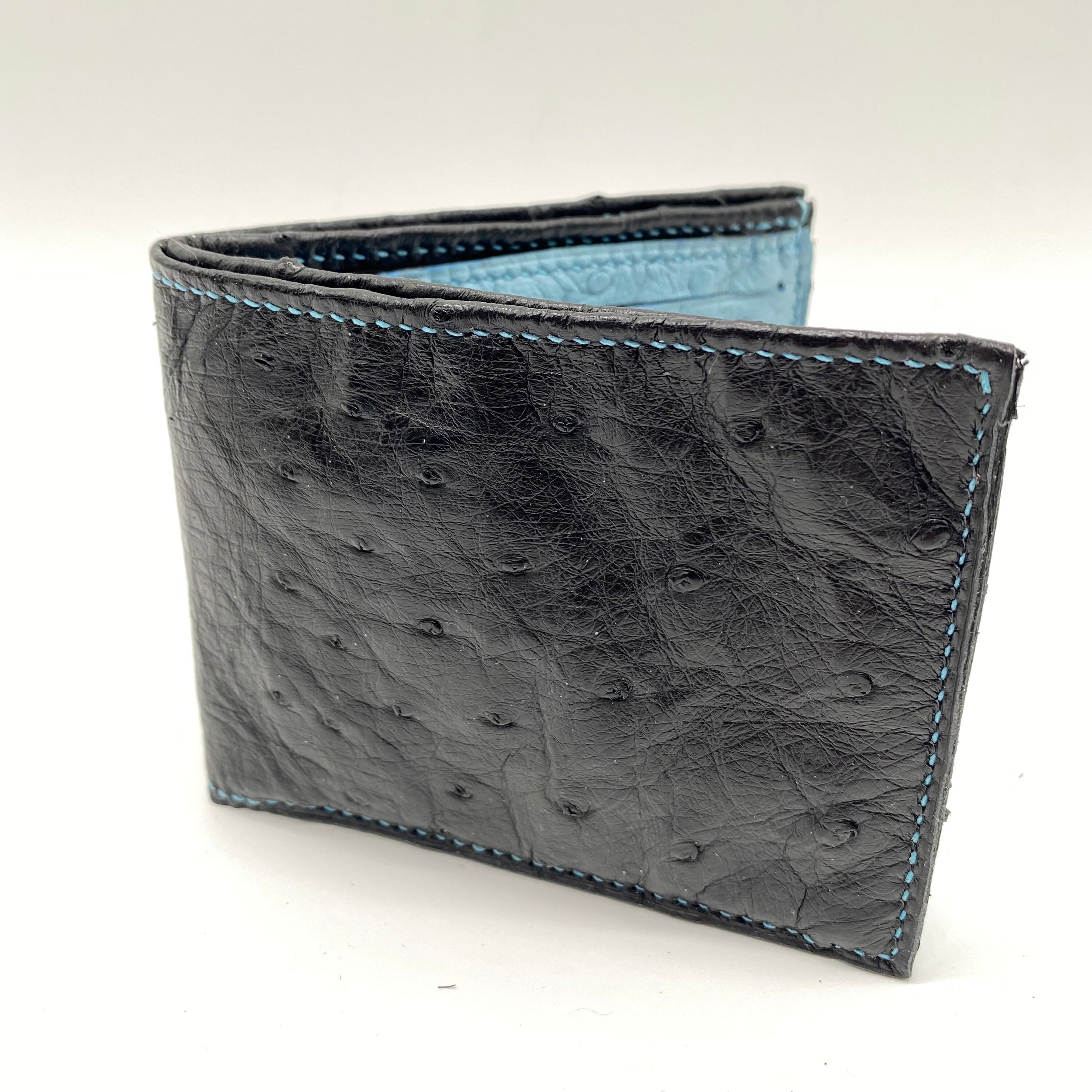 Black Ostrich Wallet, Ostrich Skin Wallet, Ostrich Leather Wallet ...