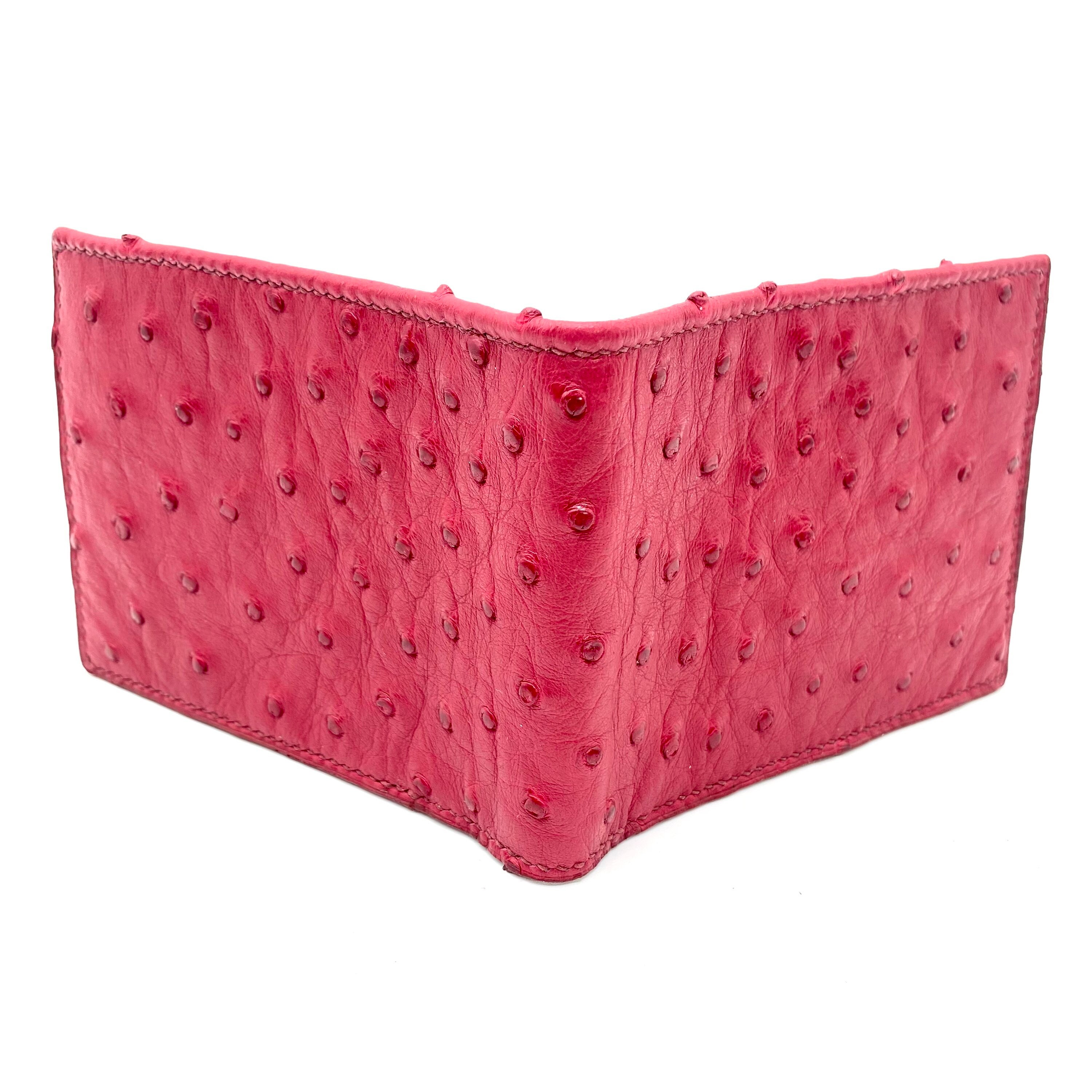 Ostrich Bifold Wallet, Ostrich Skin Wallet, Genuine Ostrich Wallet ...
