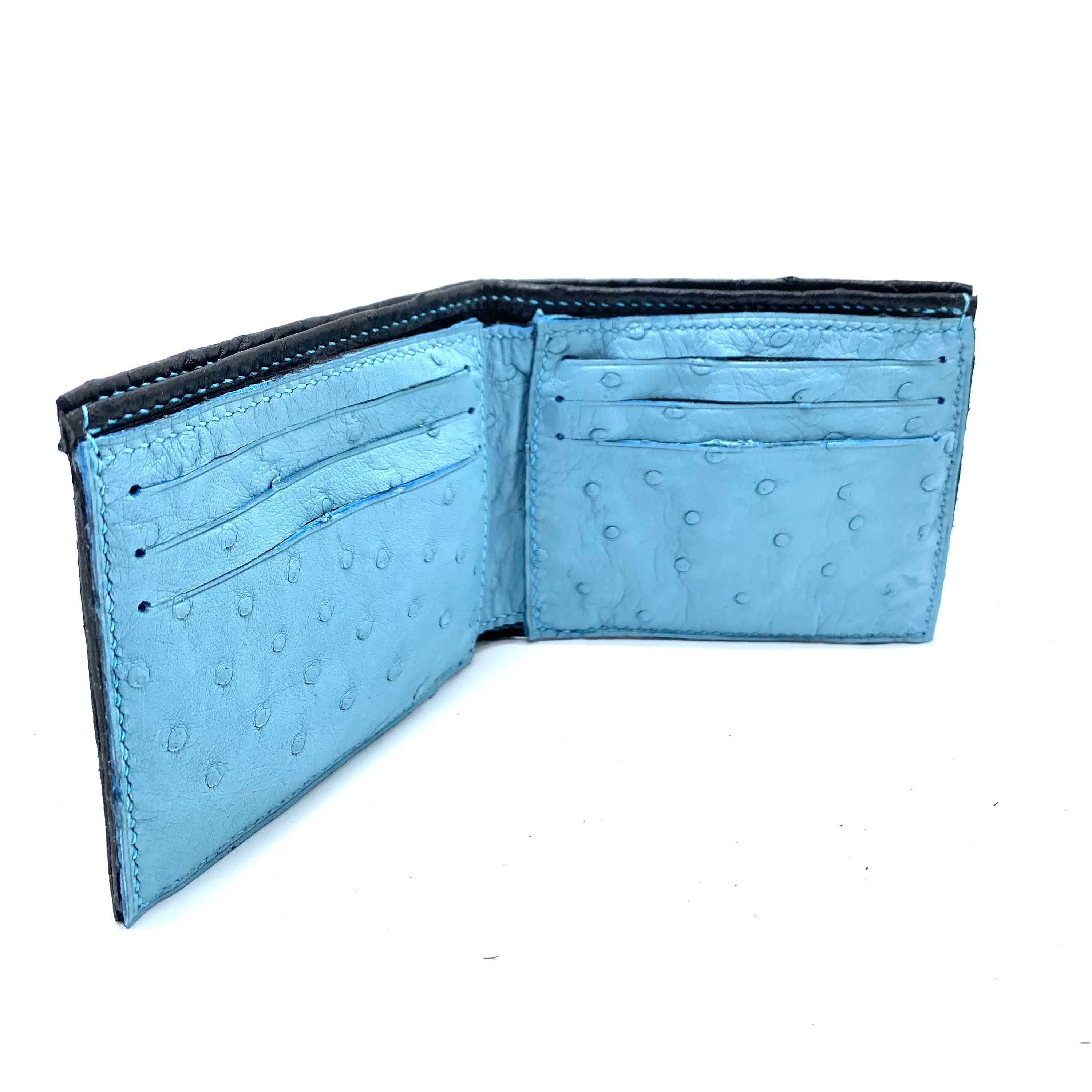 Black Ostrich Wallet, Ostrich Skin Wallet, Ostrich Leather Wallet ...