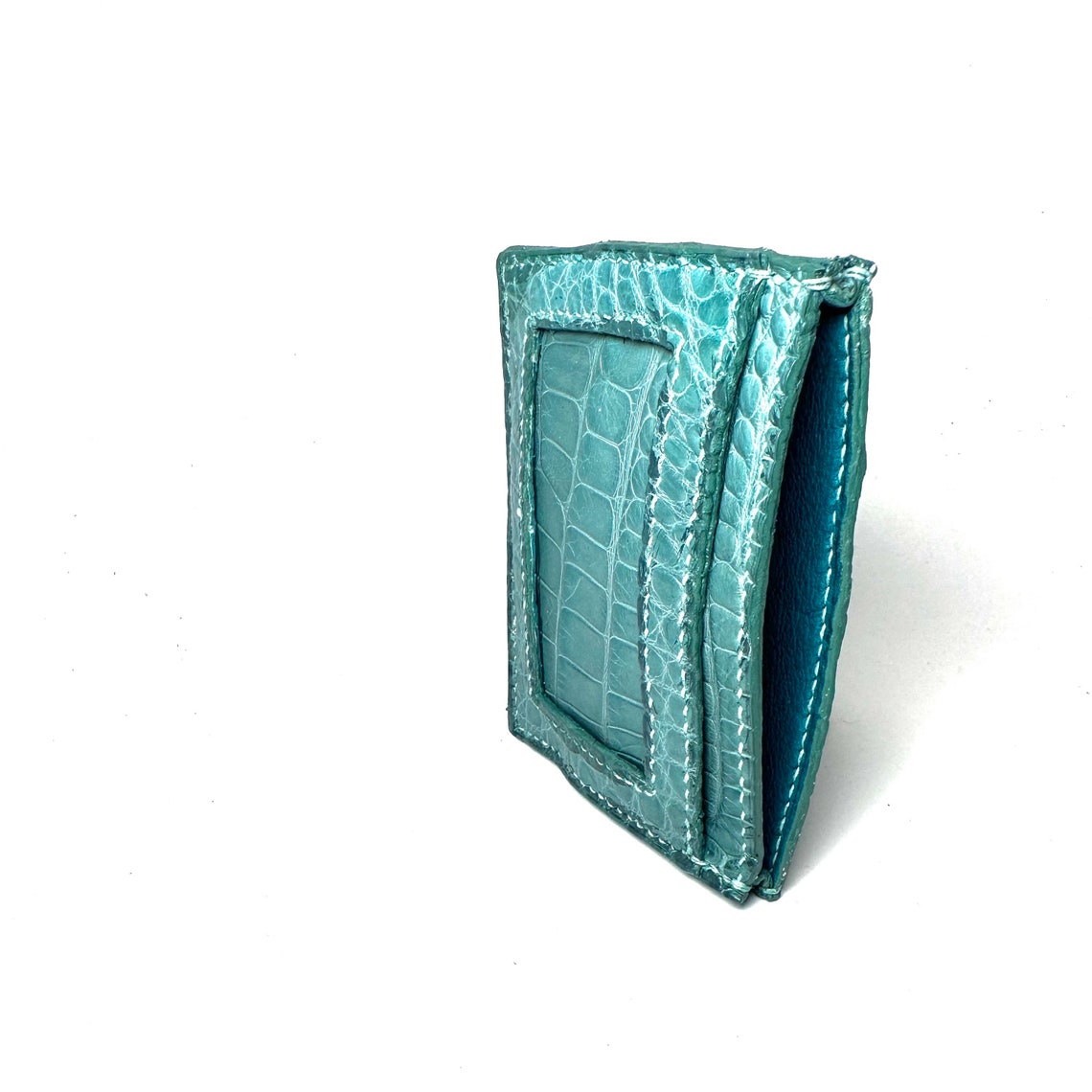 Alligator Card Holder, Alligator Card Case, Handstitched Card Wallet ...